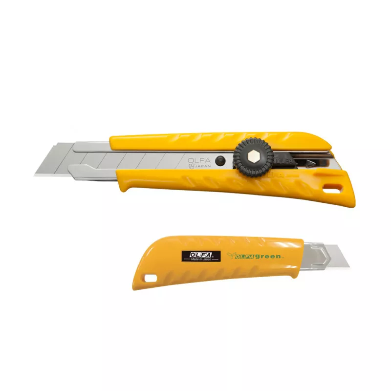 Cutter en plastique recyclé - lame 18mm - L-1/ Green - OLFA